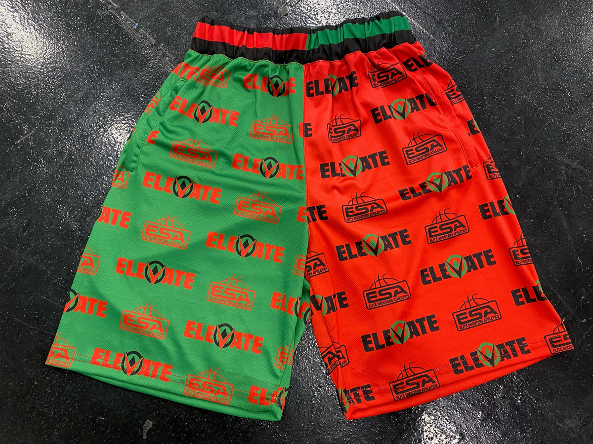Elevate/ESA United Shorts Black and Green – Elevate Sports Training