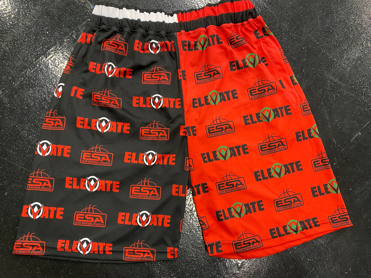 Elevate/ESA United Shorts Black and Red – Elevate Sports Training
